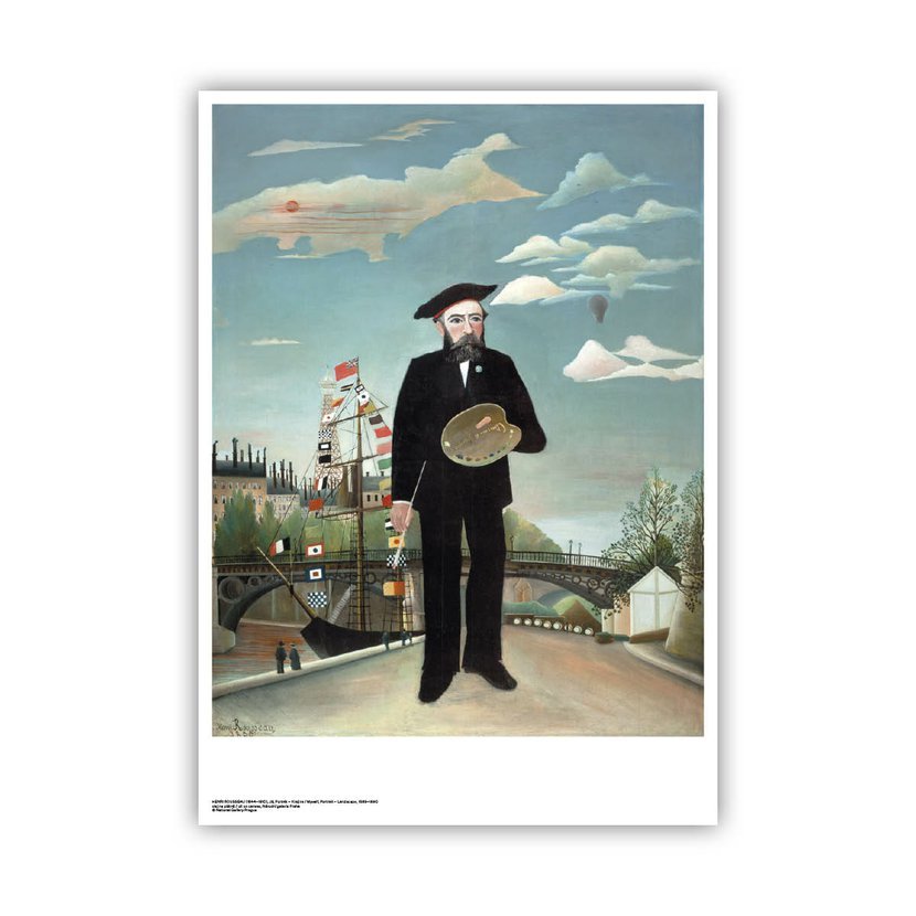 Plakát - poster- Henri Rousseau Já, portrét - krajina - Myself Portrait ...