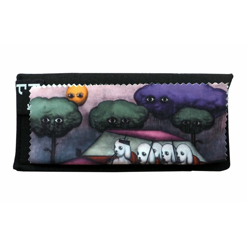 Pouzdro na brýle černé + hadřík Bolf